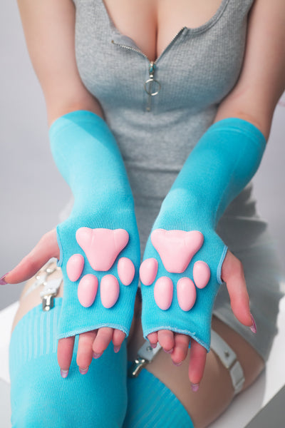 ToeBeanies Blue Mittens