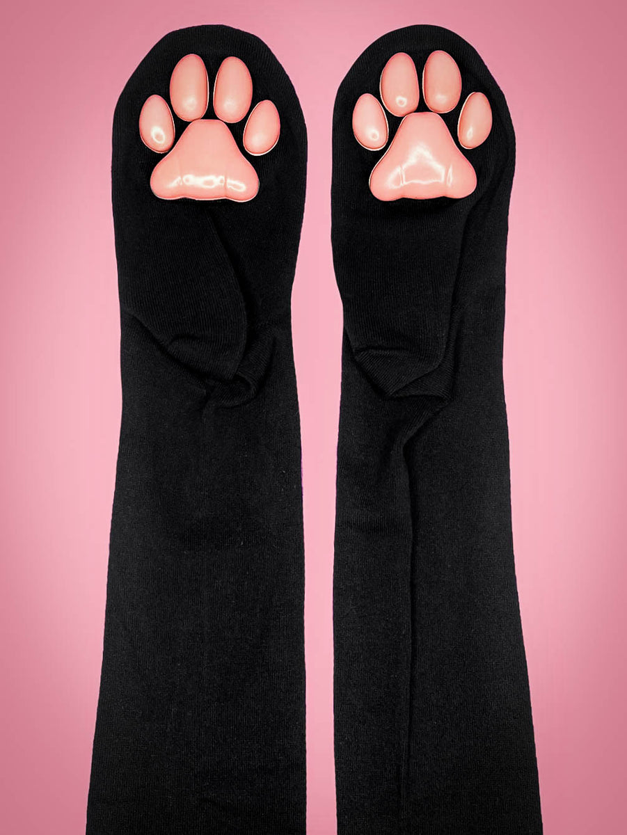 ToeBeanies Black Thigh-High Socks